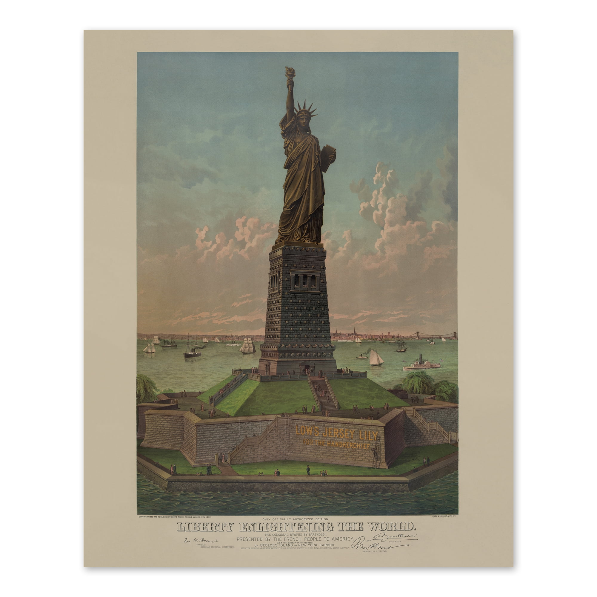 HISTORIX Vintage 1885 Statue of Liberty Poster Matte - Vintage Poster ...