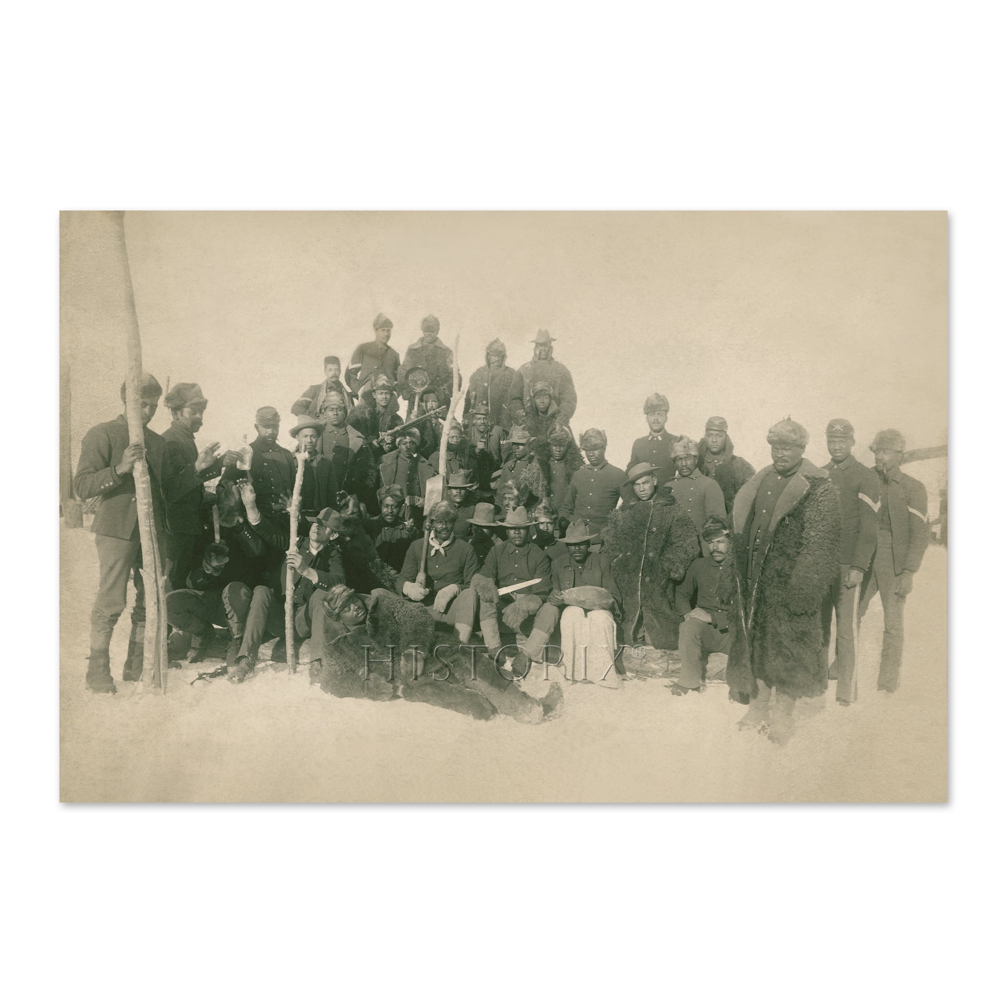 HISTORIX Vintage 1890 Buffalo Soldiers Photo Print - Vintage Photo of ...
