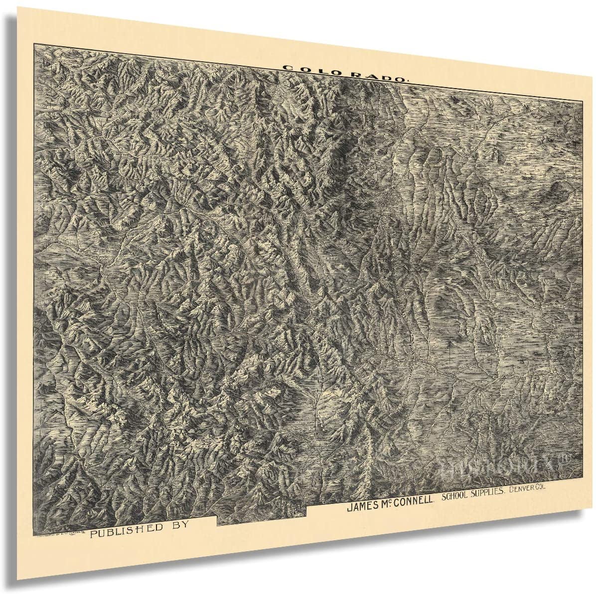 HISTORIX Vintage 1894 Colorado Map Poster - 18x24 Inch Vintage Map of ...