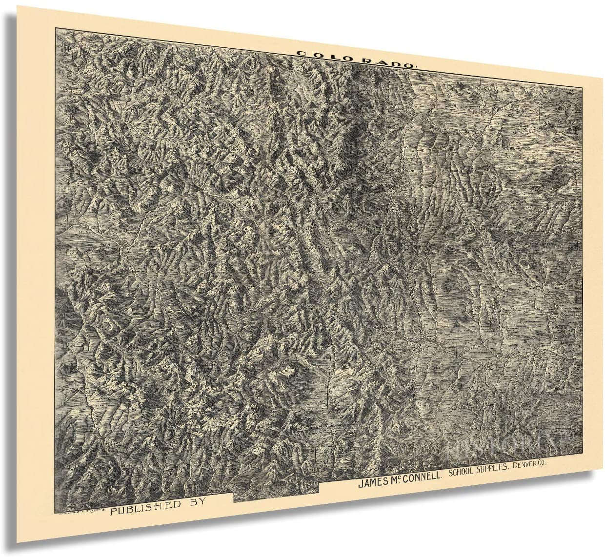 HISTORIX Vintage 1894 Colorado Map Poster - 24x36 Inch Vintage Map of ...