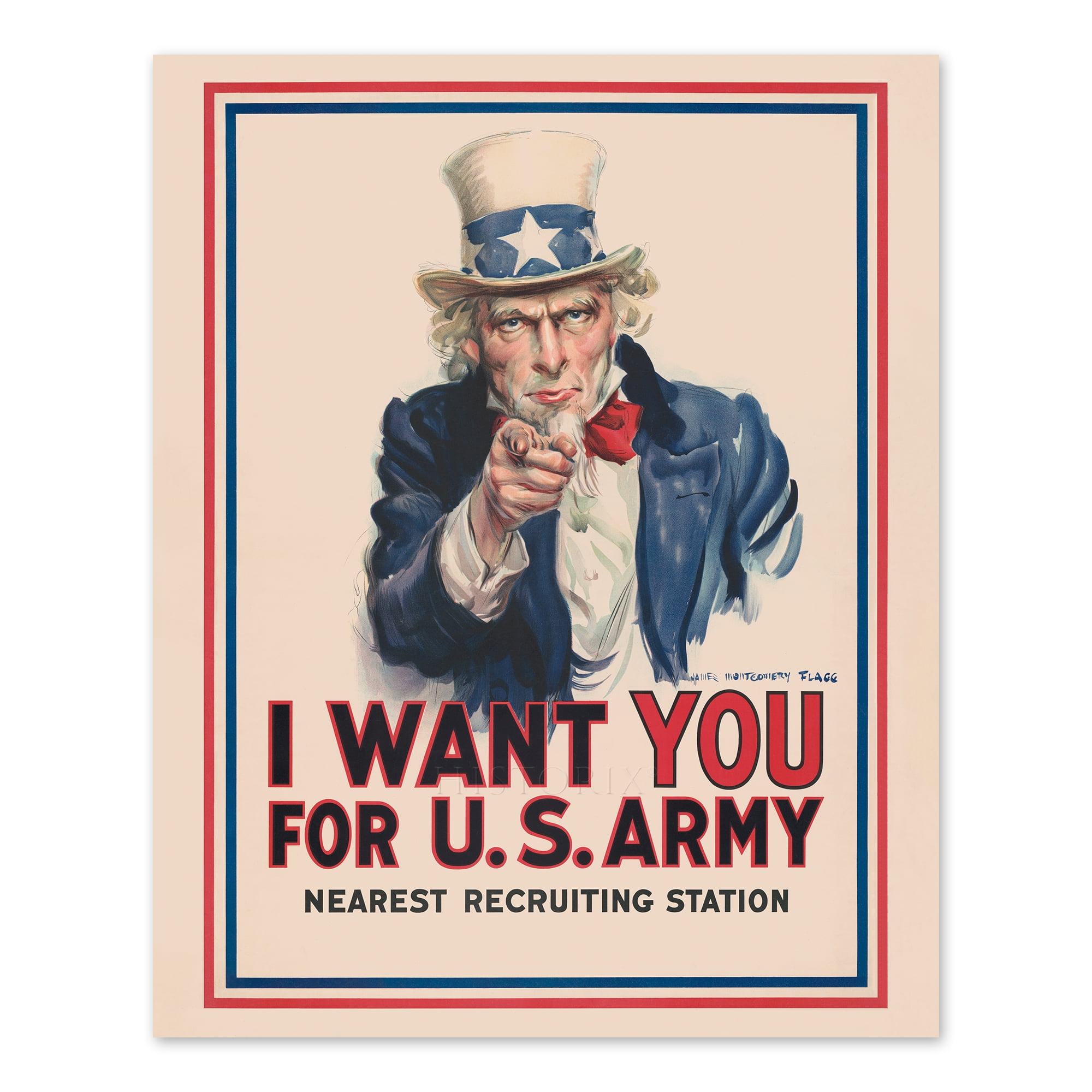 HISTORIX Vintage 1917 Uncle Sam I Want You Poster Matte - Vintage Uncle ...