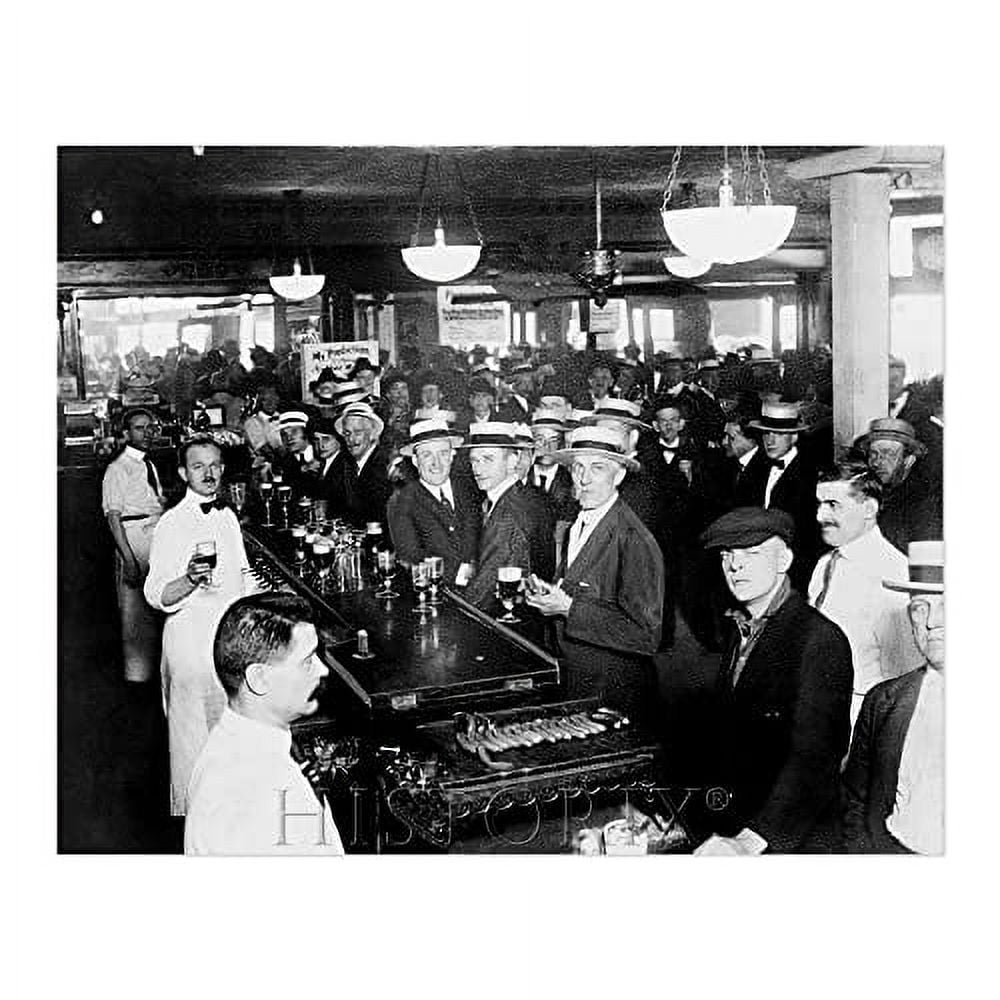 HISTORIX Vintage 1919 Photo of a Crowded Bar Before Wartime Prohibition ...