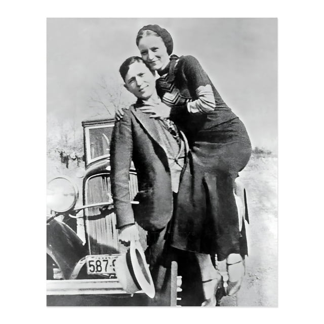 HISTORIX Vintage 1934 Bonnie and Clyde Photo Print - Vintage Photo of ...