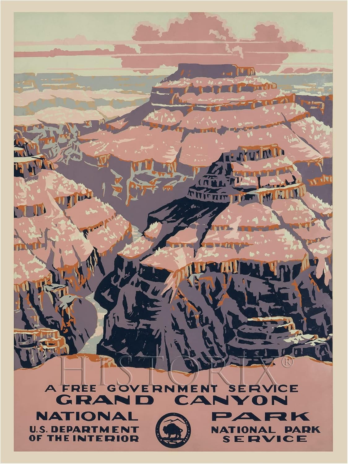 HISTORIX Vintage 1938 Grand Canyon National Park Travel Poster - 18x24 ...