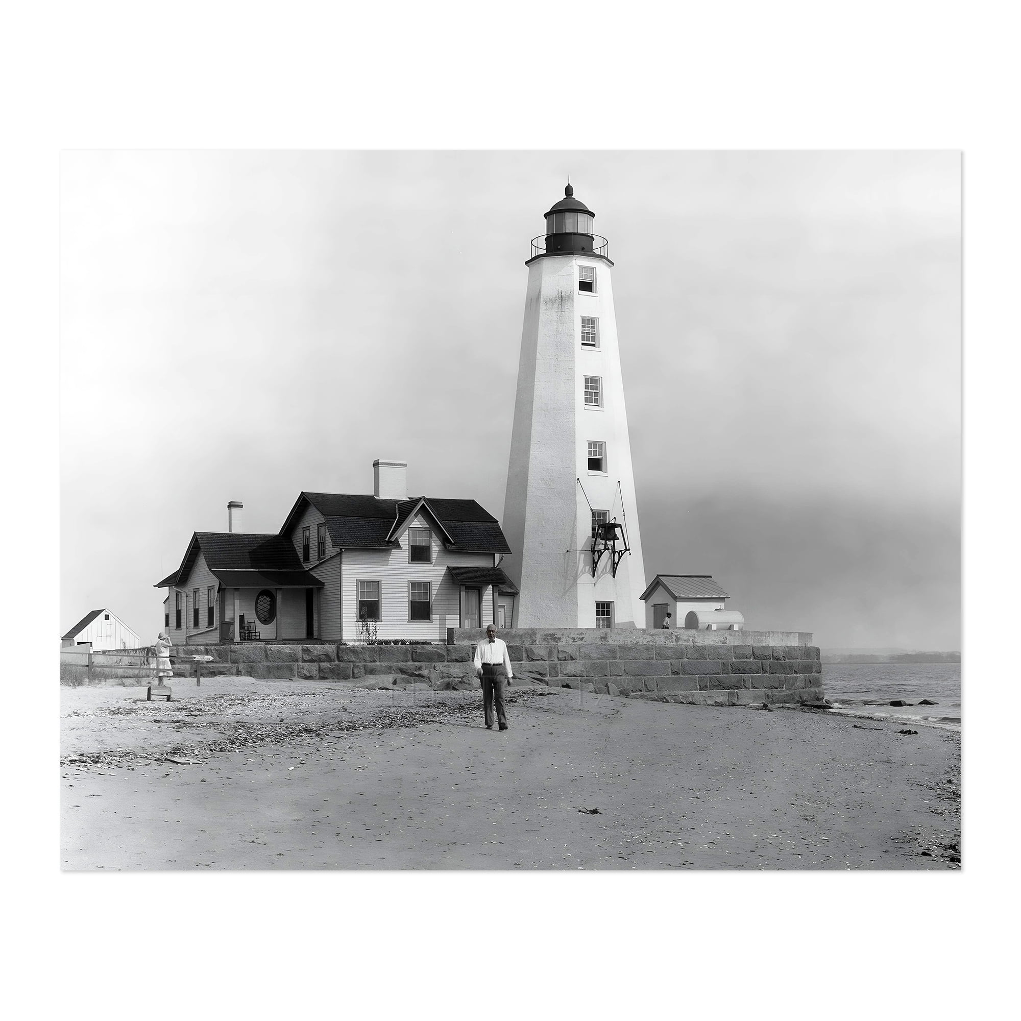 HISTORIX Vintage 1940 Lynde Point Lighthouse Photo Print - Vintage ...