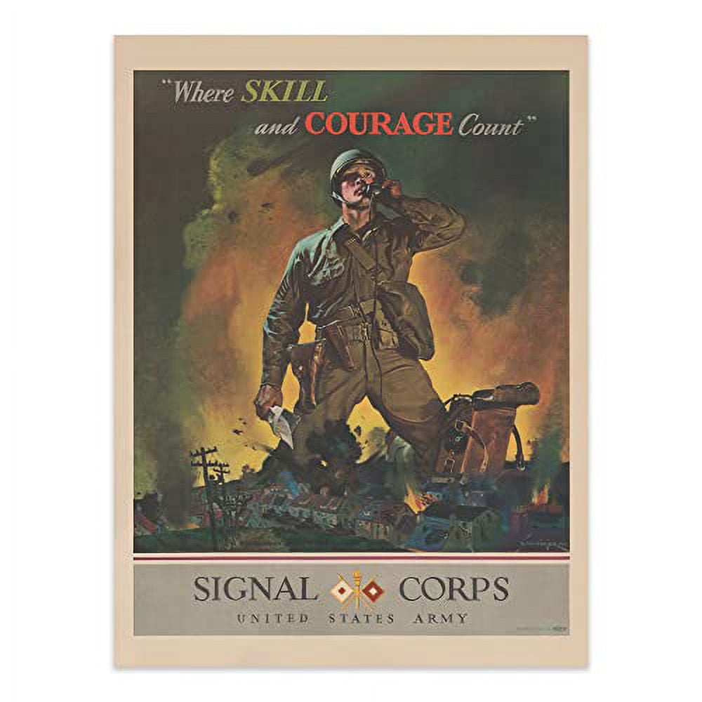 HISTORIX Vintage 1942 US Army Signal Corps Poster Print - 18x24 Inch ...