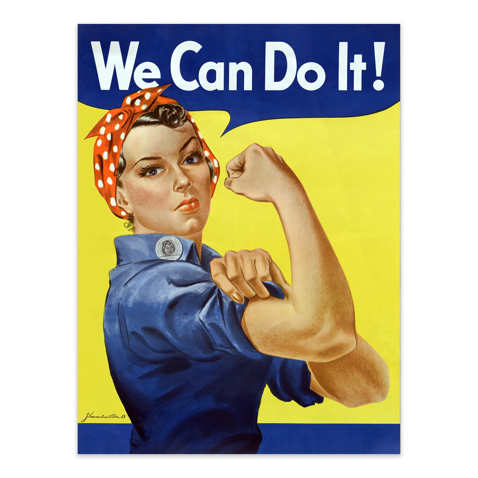 HISTORIX Vintage 1943 Rosie The Riveter Poster Matte Print - Vintage We ...