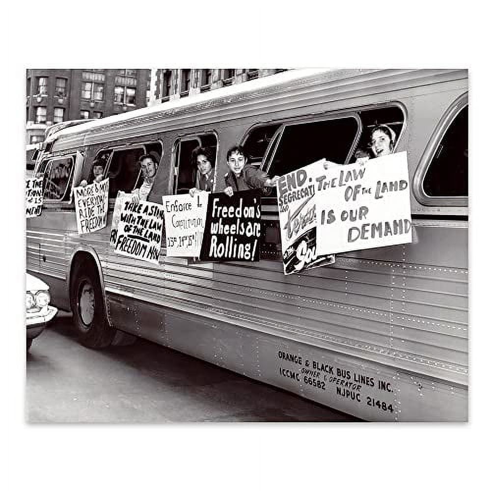 HISTORIX Vintage 1961 Freedom Ride Protest Print Photo - 24x30 Inch ...