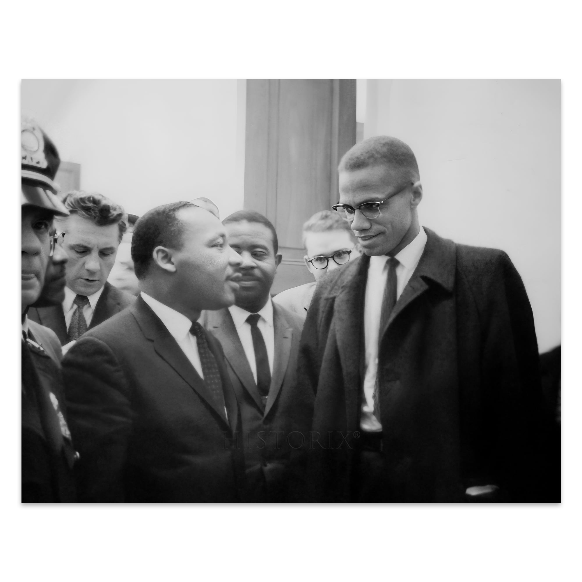 HISTORIX Vintage 1964 Martin Luther King & Malcolm X Photo Print ...
