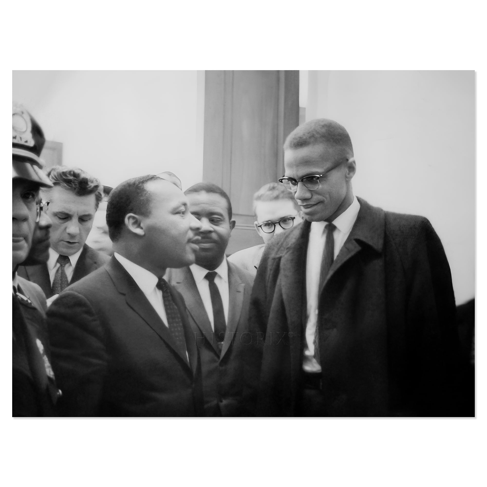 HISTORIX Vintage 1964 Martin Luther King & Malcolm X Photo Print ...