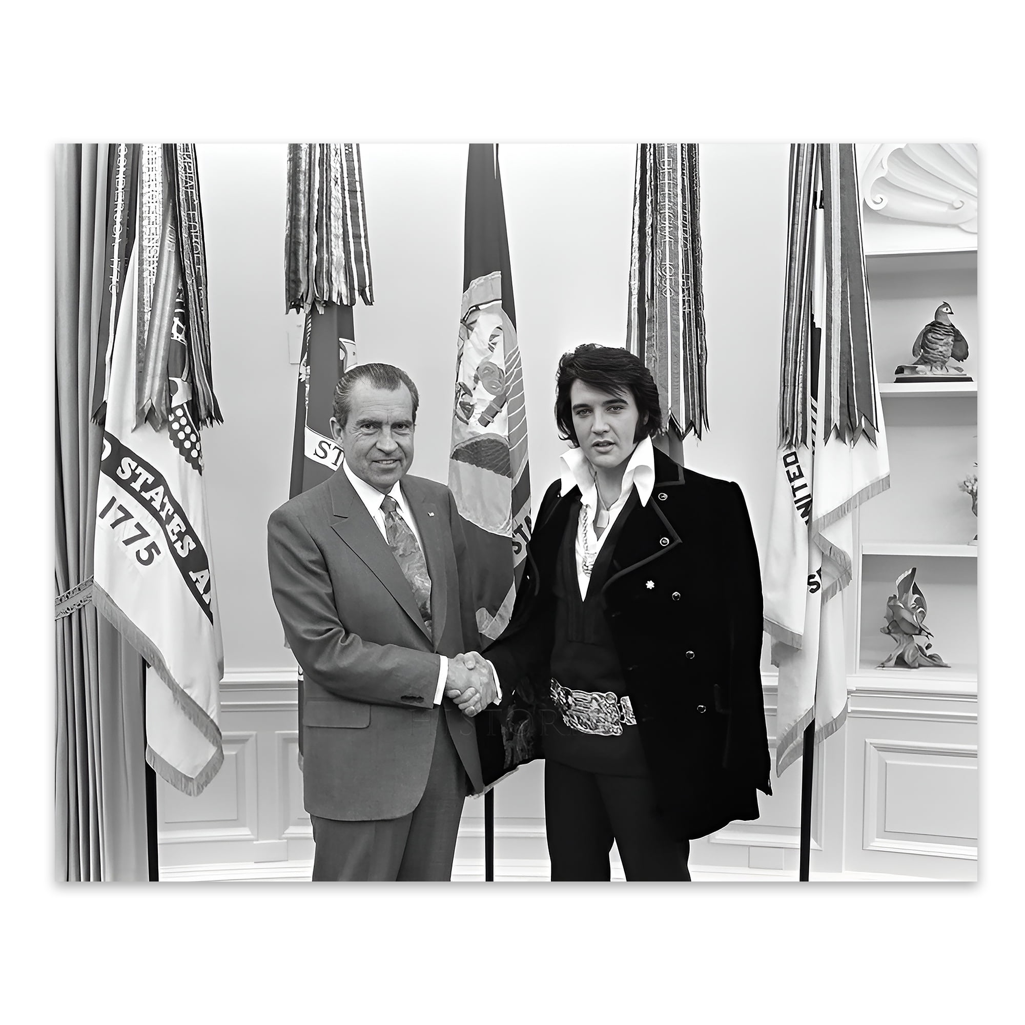 HISTORIX Vintage 1970 Richard Nixon and Elvis Presley Photo Print - Old ...