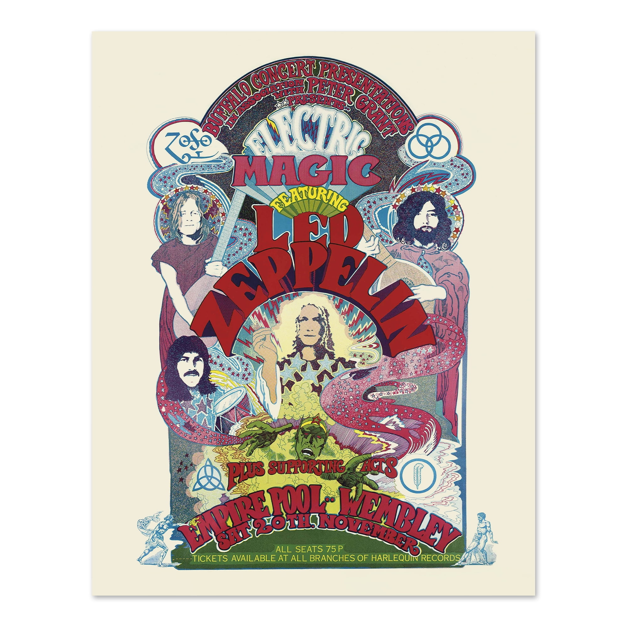 HISTORIX Vintage 1971 Led Zeppelin Poster Matte - Vintage Poster of Led ...