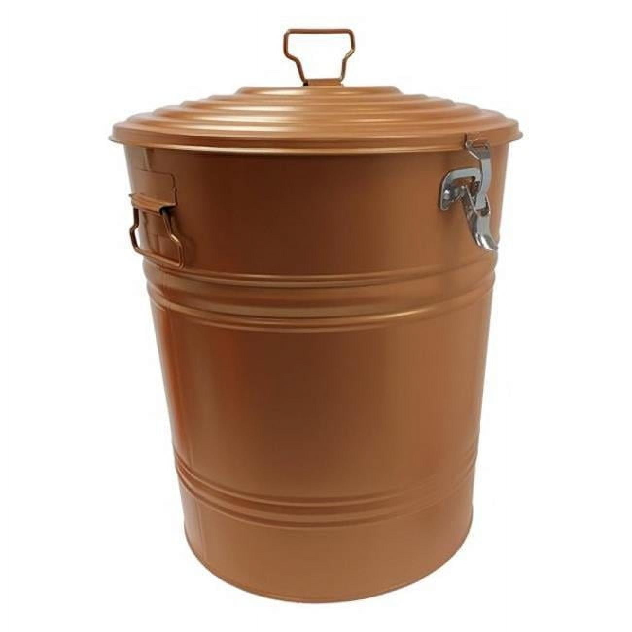 Hit Enameled Galvanized Steel Storage Container, Glazed Caramel, 6 lbs ...