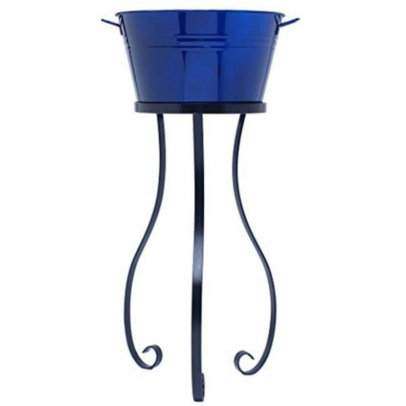 HIT 6585E GB Enameled Galvanized Steel Beverage Tub with Iron Stand ...