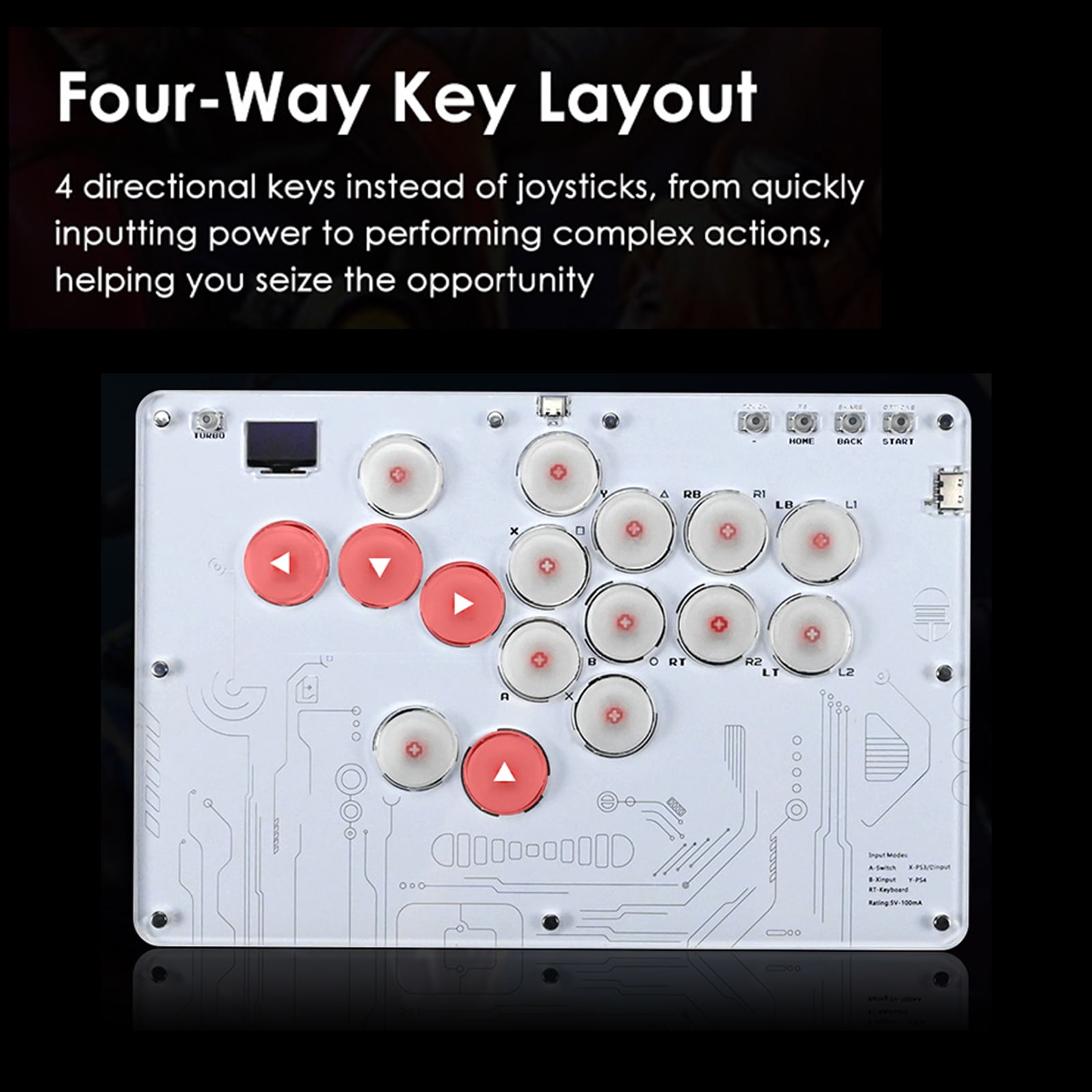 HITBOX Fighting Keyboard Arcade Joystick Advanced Buttons Street ...