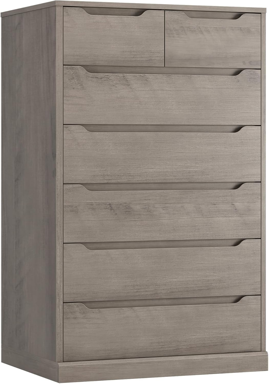 HITHOS 51" Tall 7 Drawers Dresser, Modern Grey Dresser, Wood Dressers ...