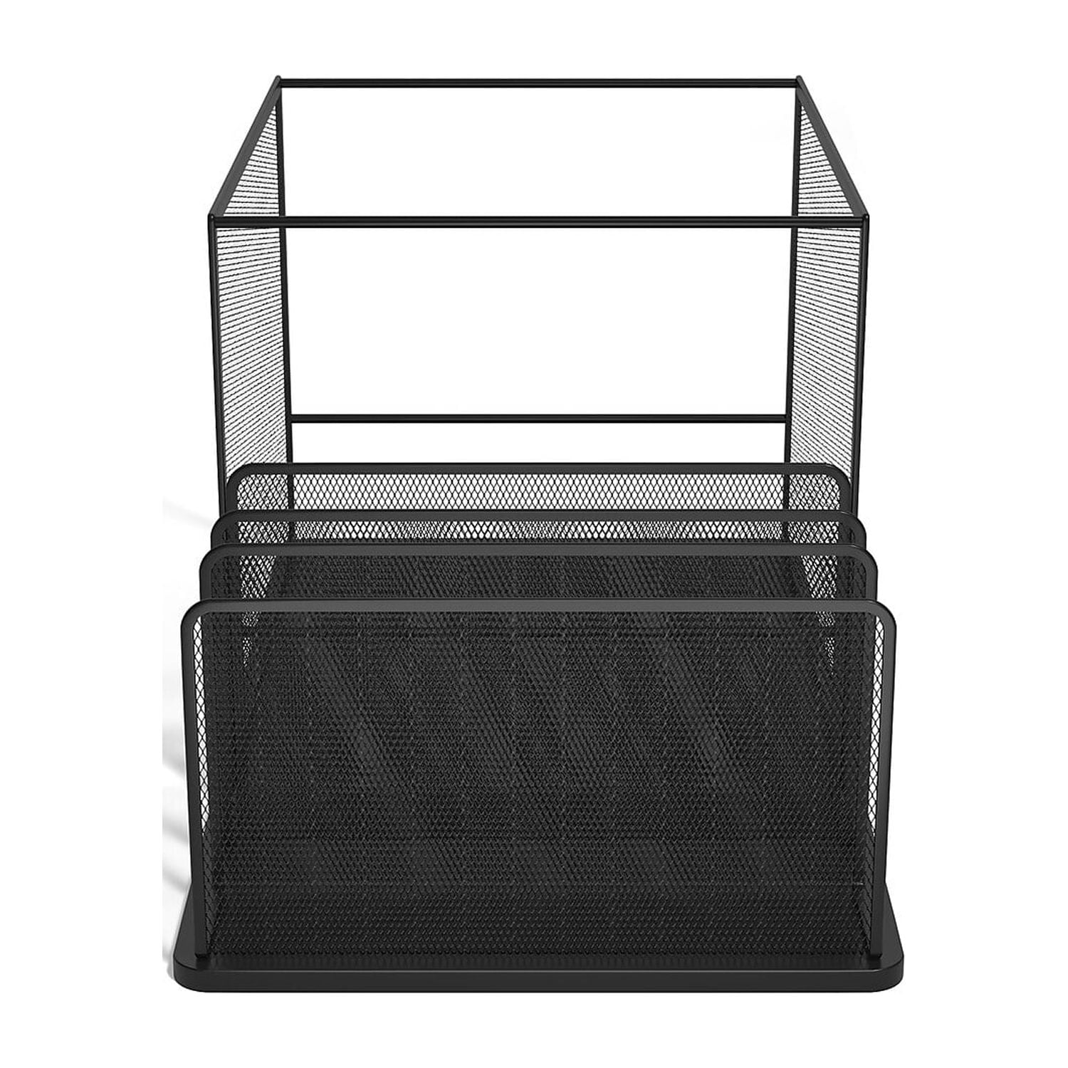 HITOUCH BUSINESS SERVICES 4 Compartment Wire Mesh File Organizer Matte ...