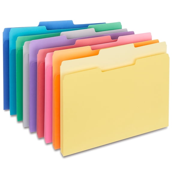 ESSELTE AMERICA File Folders, 1/3-Cut Tabs, Letter Size, Assorted ...
