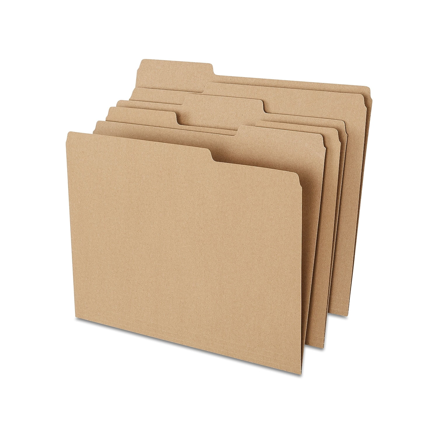 STAPLES File Folders, Letter Size, 1/3 Cut Tabs, Brown, 11-Point Paper ...