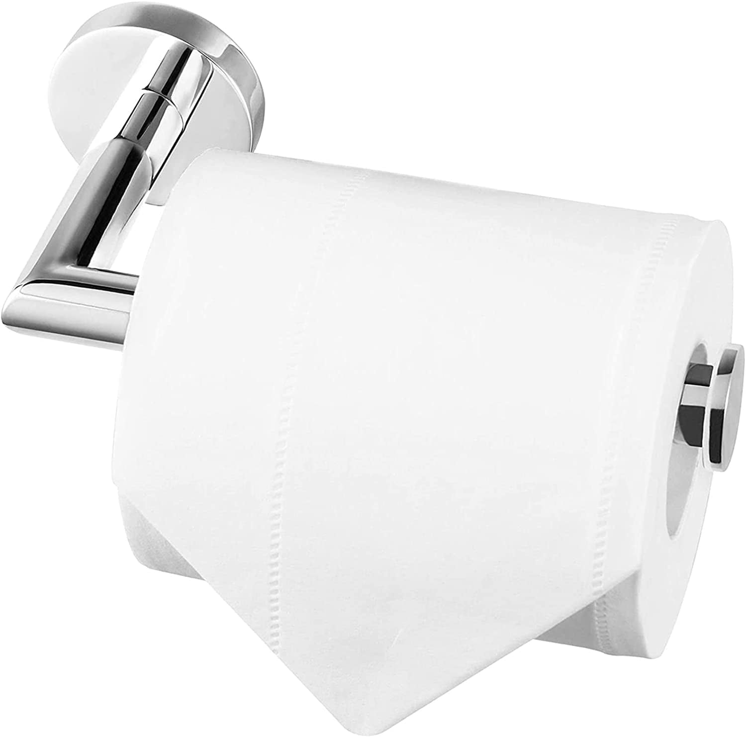 HITSLAM Stainless Steel Finish Toilet Paper Holder, Wall Mounted Chrome ...
