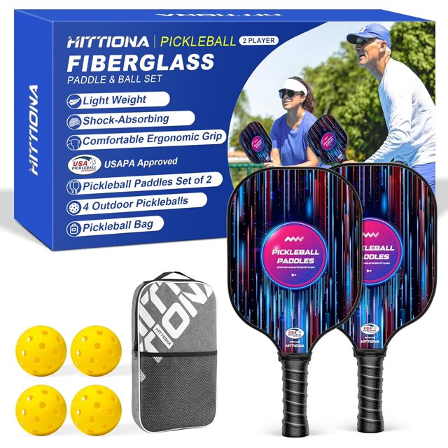 HITTIONA USAPA Approved Lightweight Pickleball Paddles Set of 2 ...