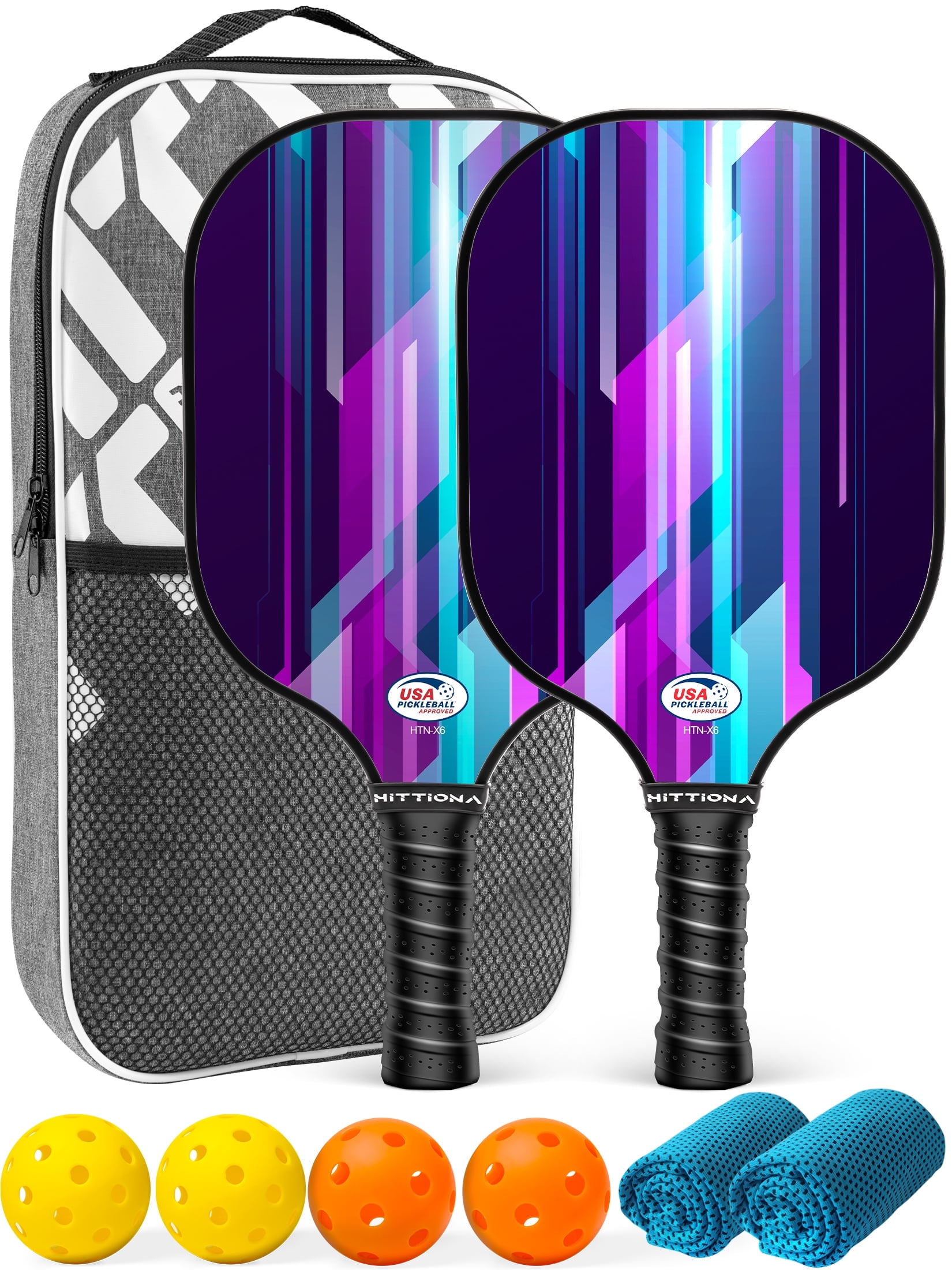 HITTIONA Outdoor Pickle Kit: USAPA Approved Fiberglass Pickleball ...