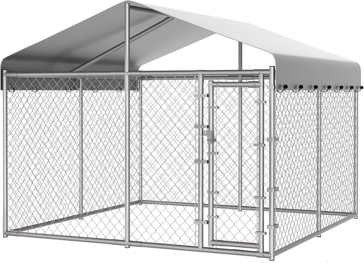HITTITE Extra Large Outdoor Dog Kennel, 10x10x6.56ft Anti-Rust Dog ...