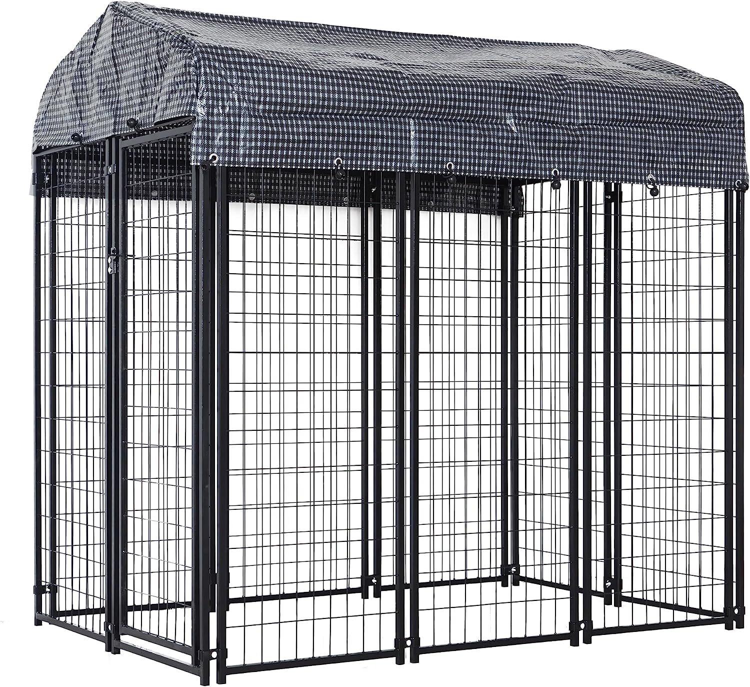 HITTITE Large Outdoor and Indoor Dog Kennel, Rust-Resistant, Secure, 6 ...