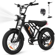 20" Electric Folding Adult Bike 250W 6.6AH Dual Disc Brakes 6 Speeds ...