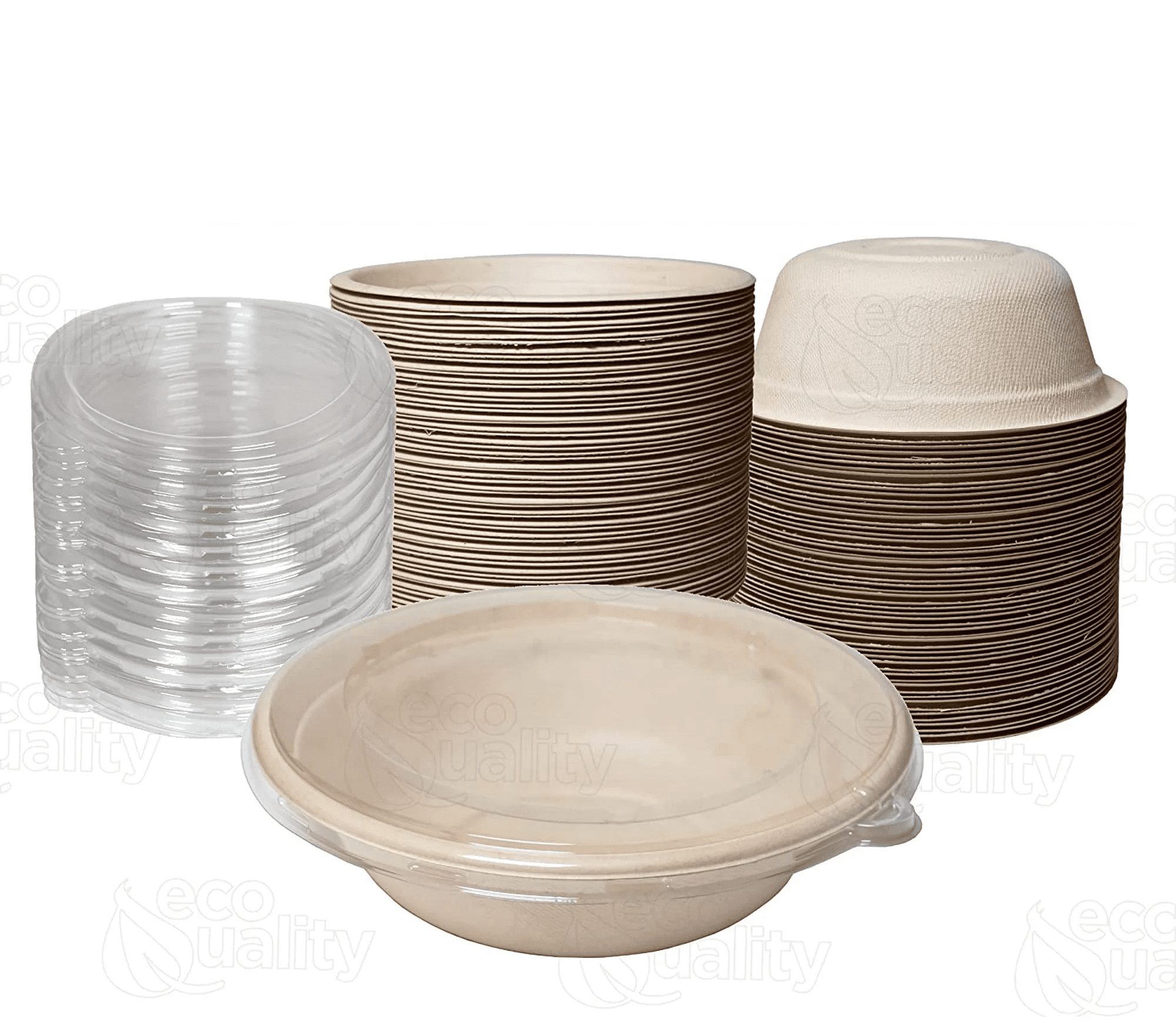 HIVE 250 Pack 32 oz Disposable Bowls, Eco-Friendly Disposable Bagasse ...