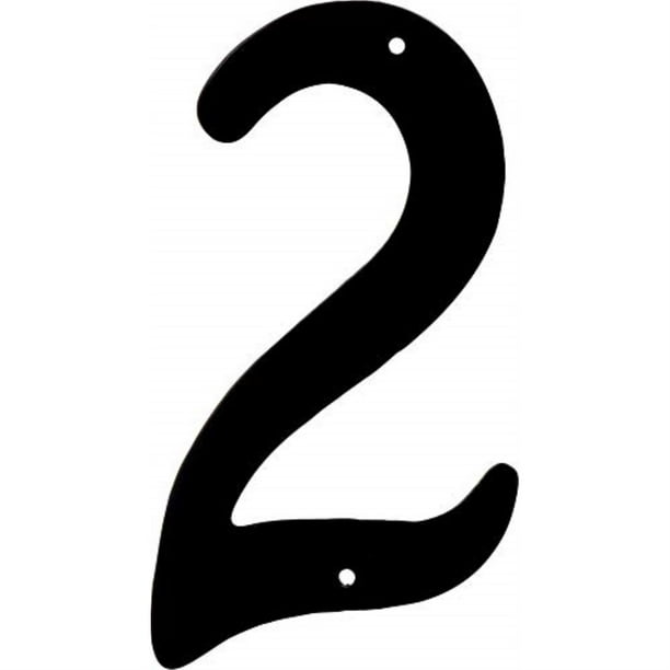 HIllman 841620 4-Inch Nail-On Black Die Cast Aluminum, House Number 2 ...