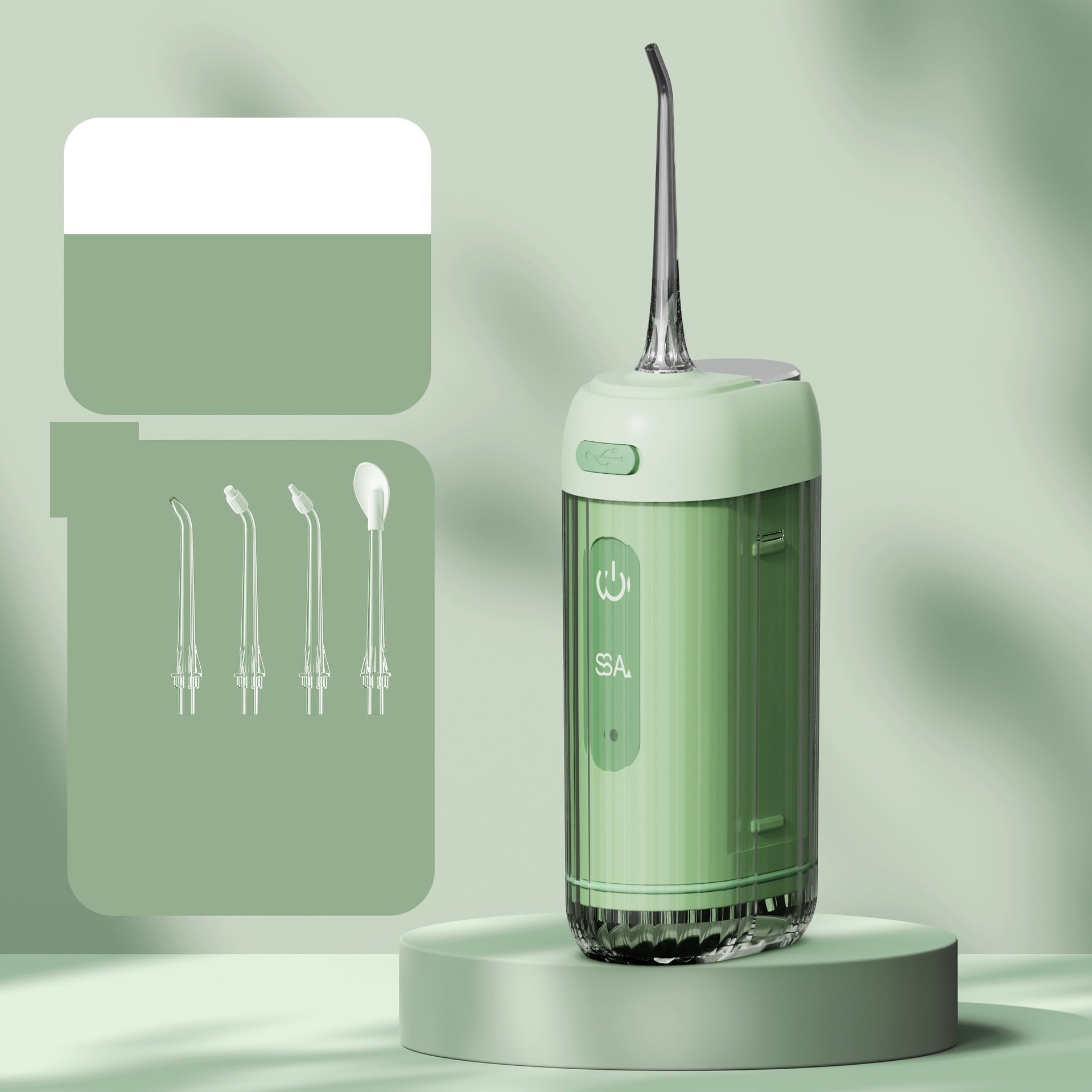 HJ1 Portable Electric Water Flosser - Cordless Dental Water Jet Cleaner ...