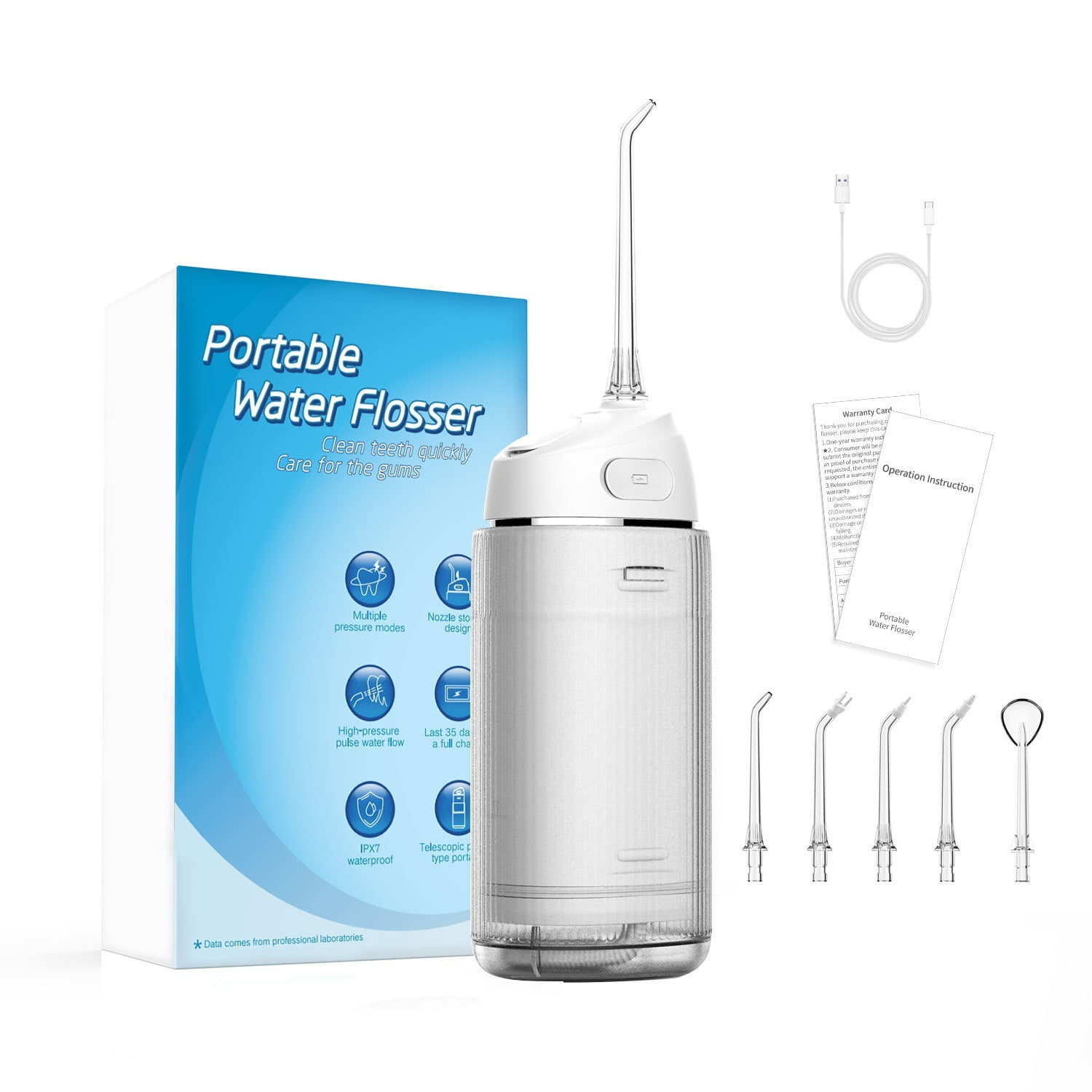 HJ1 Portable Electric Water Flosser for Orthodontics - Waterproof ...
