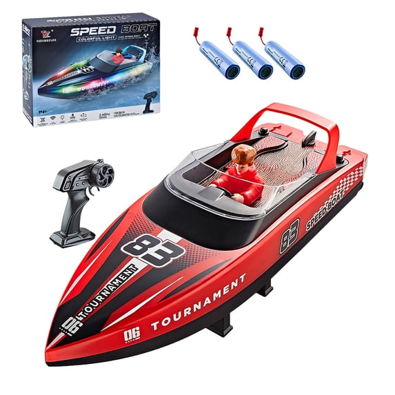 HJ821 RC Speedboat for Adults, 2.4GHz Dual-Propeller High-Speed RC ...