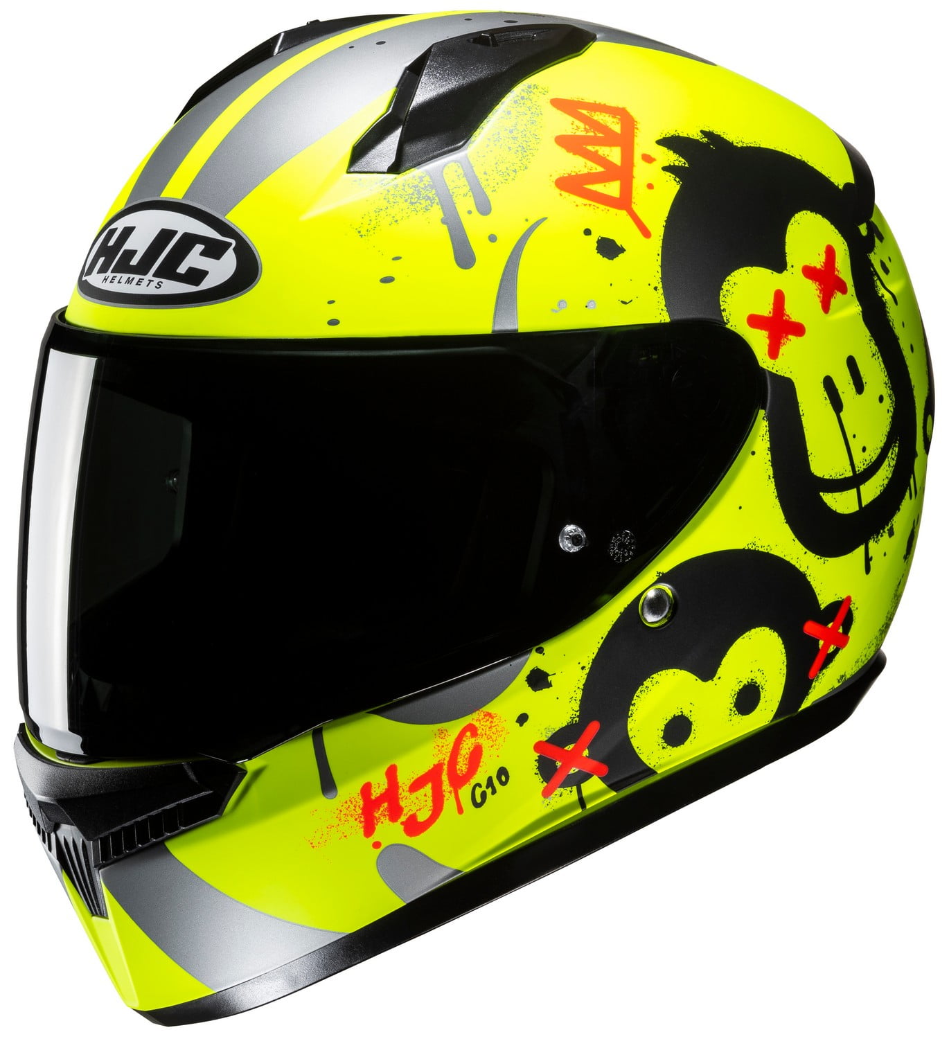 HJC C10 Geti Youth Motorcycle Helmet Hi-Vis SM - Walmart.com