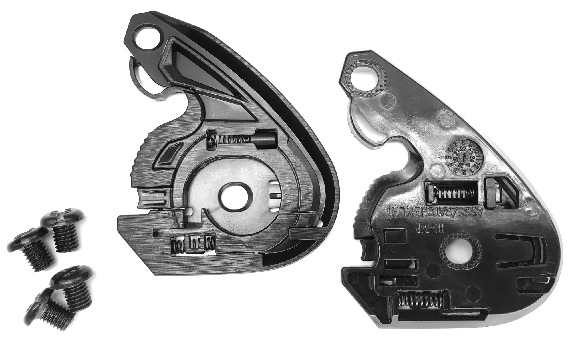 HJC C10 Helmet HJ-34P Shieild Pivot Ratchet Gear Plate Kit Black - Walmart.com