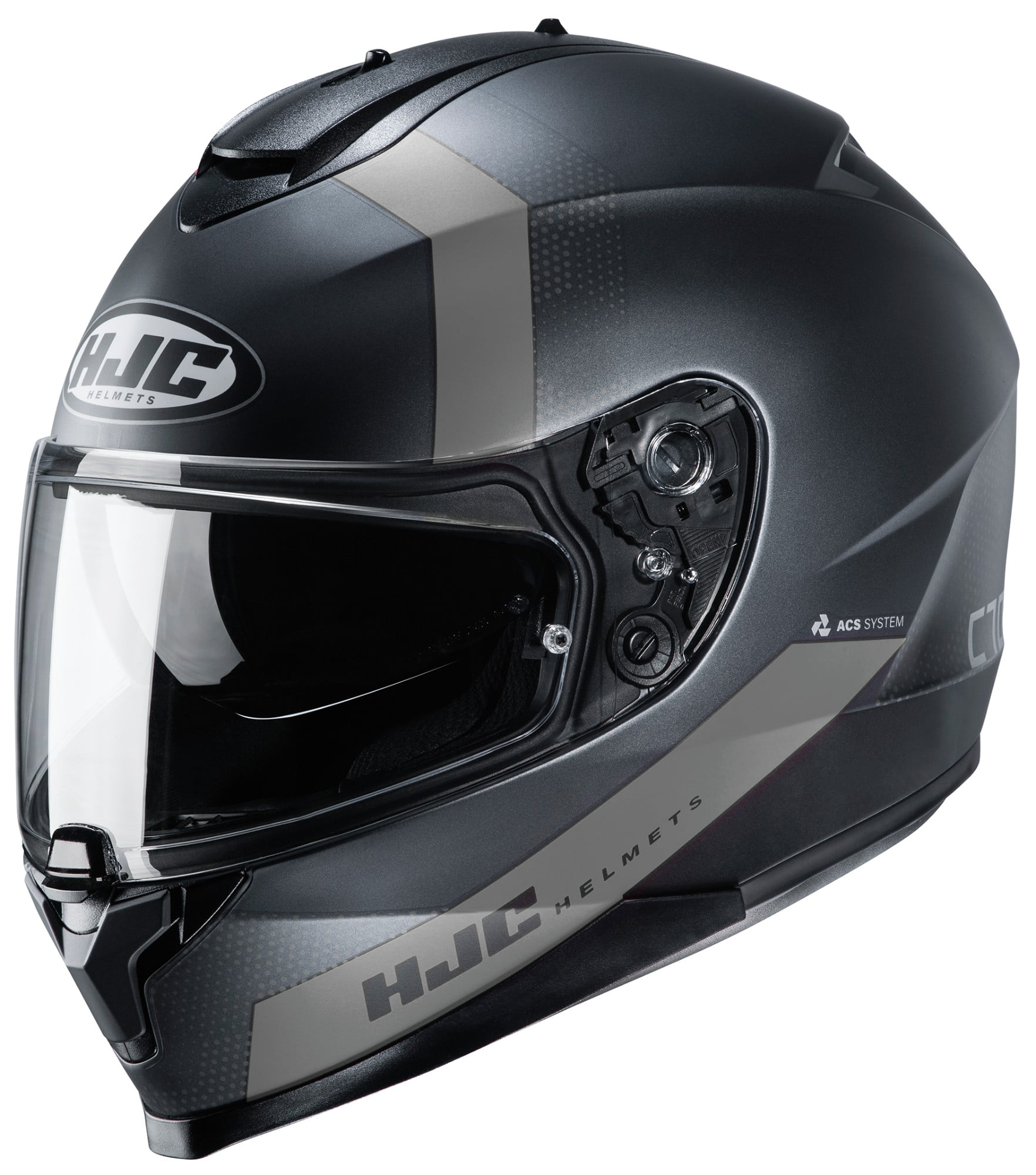 HJC C70 Eura Motorcycle Helmet Gray/Black LG - Walmart.com