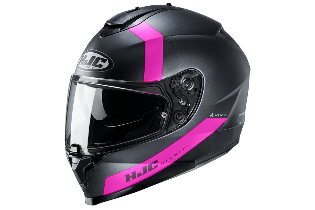 HJC Helmets C70 Eura Full-Face Motorcycle Helmet, Pink/Black, Medium ...