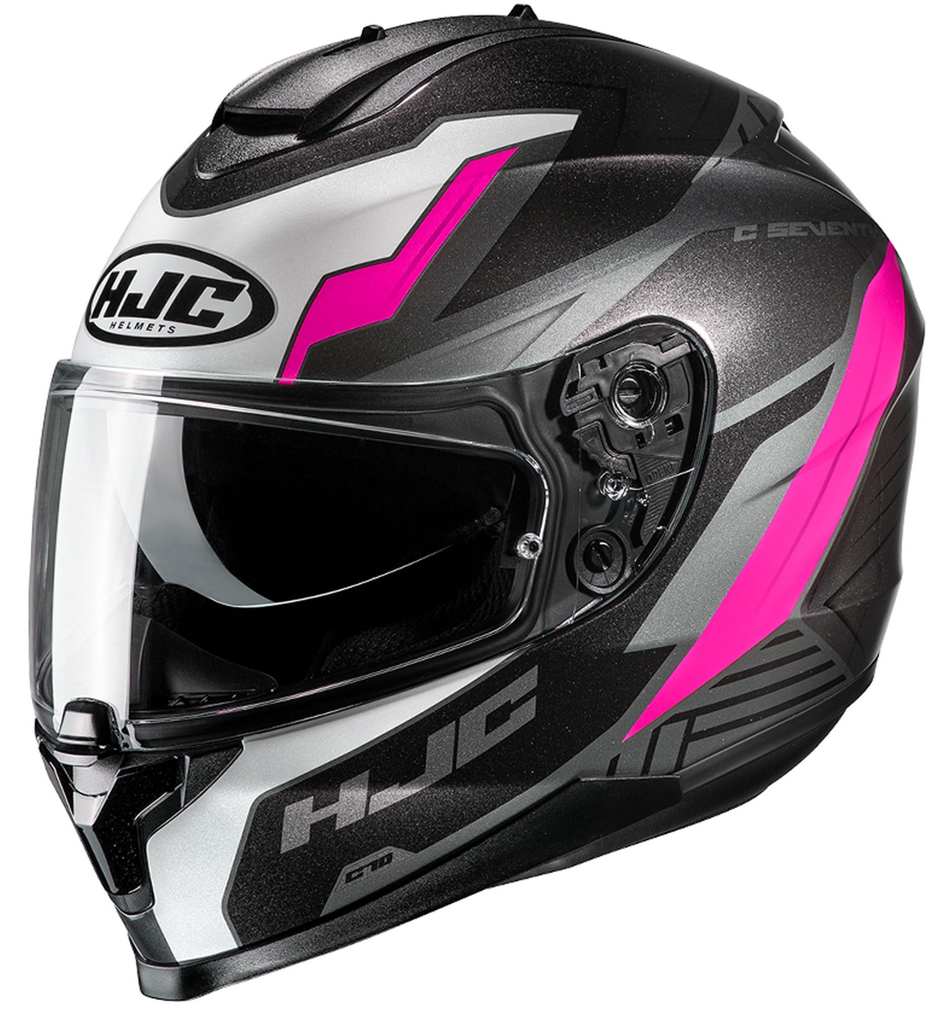 HJC C70 Silon Helmet Pink (MC-8) (Large, Black Pink (MC-8)) - Walmart.com