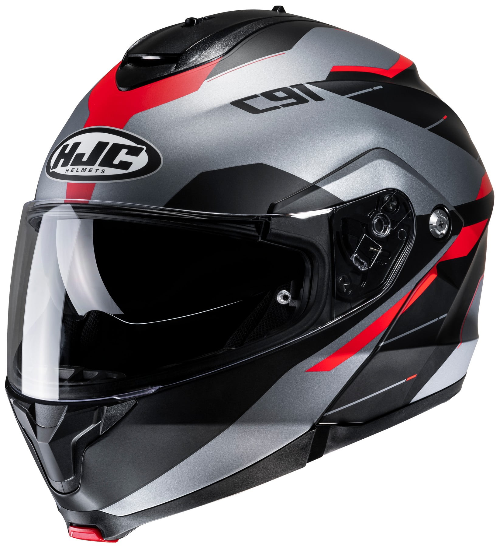 HJC C91 Karan Modular Motorcycle Helmet Red LG - Walmart.com