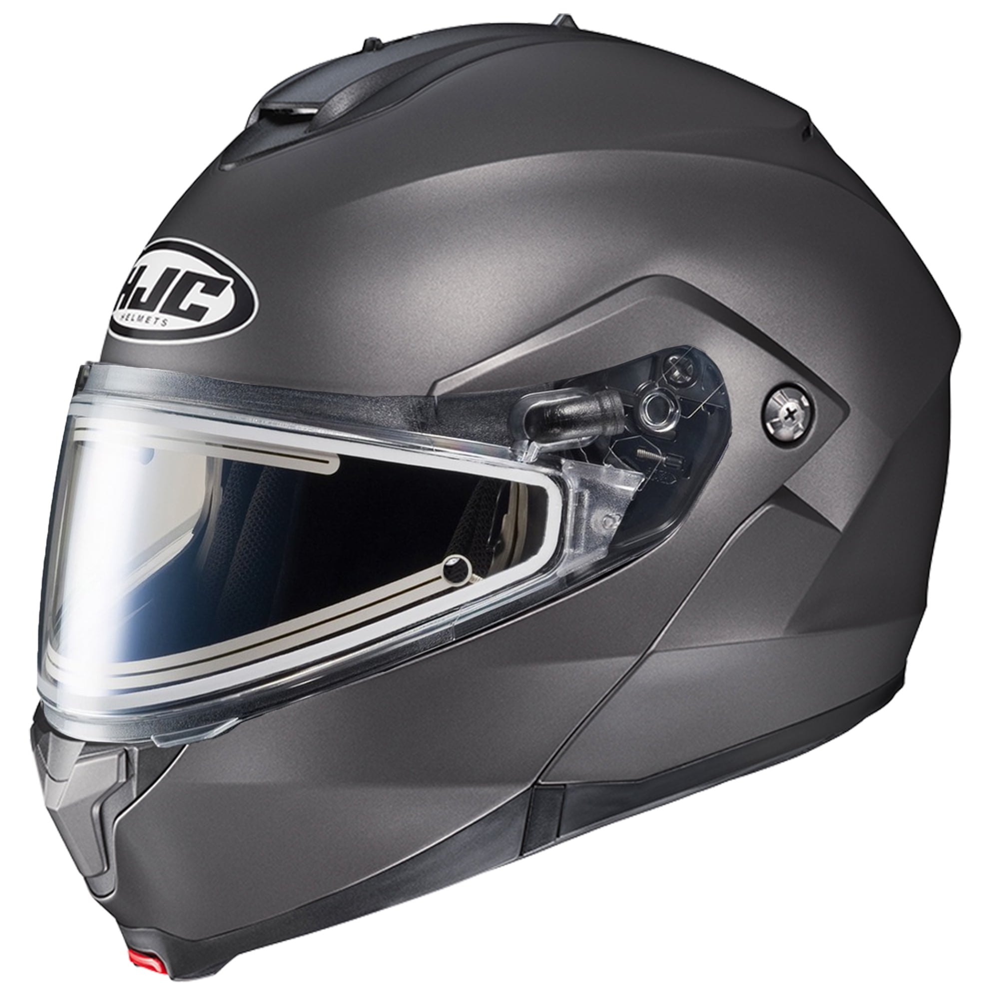 HJC C91 Modular Snow Helmet w/Electric Heated Shield Semi-Flat Titanium ...
