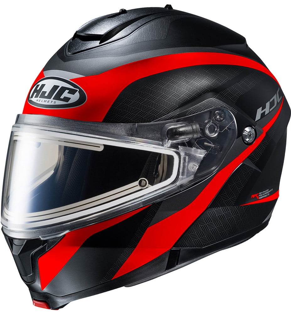 HJC C91 Taly Modular Snow Helmet w/Electric Heated Shield Red/Black XL ...