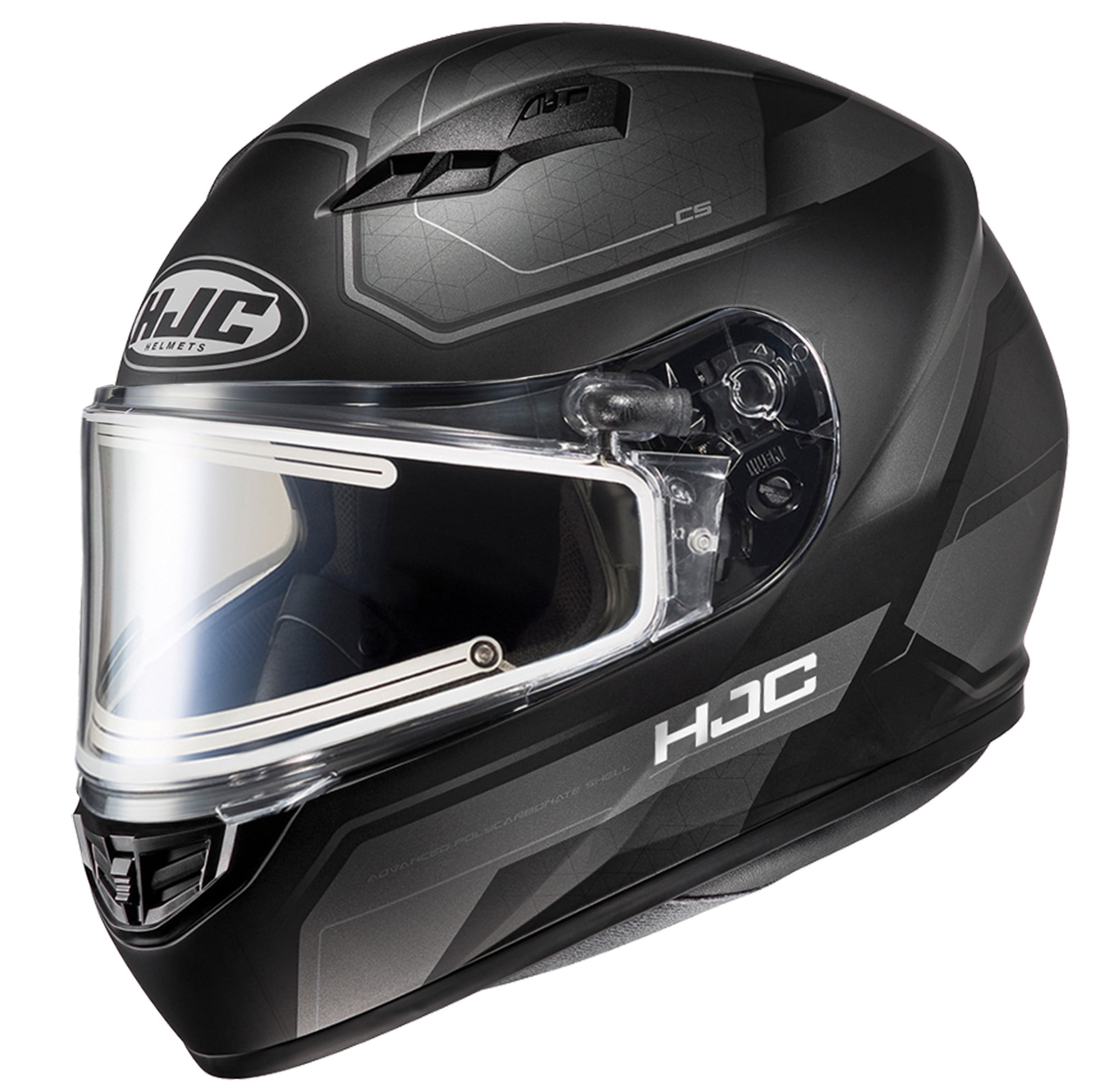 HJC CS-R3 Inno Snow Helmet w/Heated Electric Shield Black/Gray MD ...