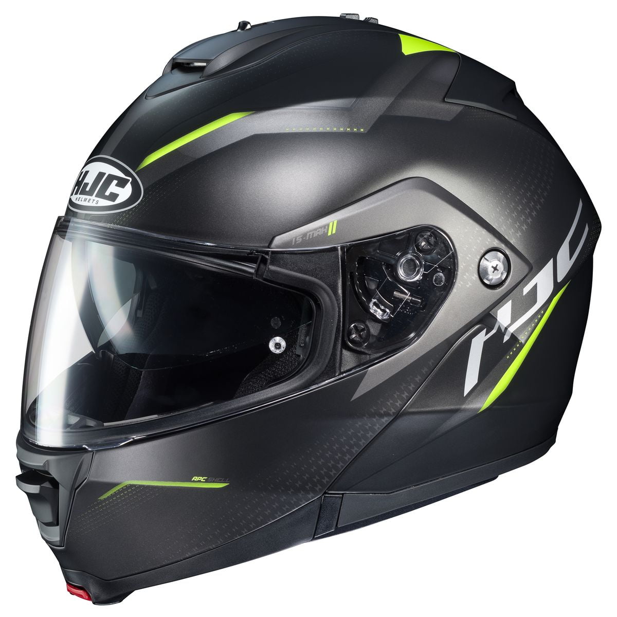 HJC IS-MAX 2 Dova Modular Motorcycle Helmet MC3HSF Semi-Flat Hi Viz ...