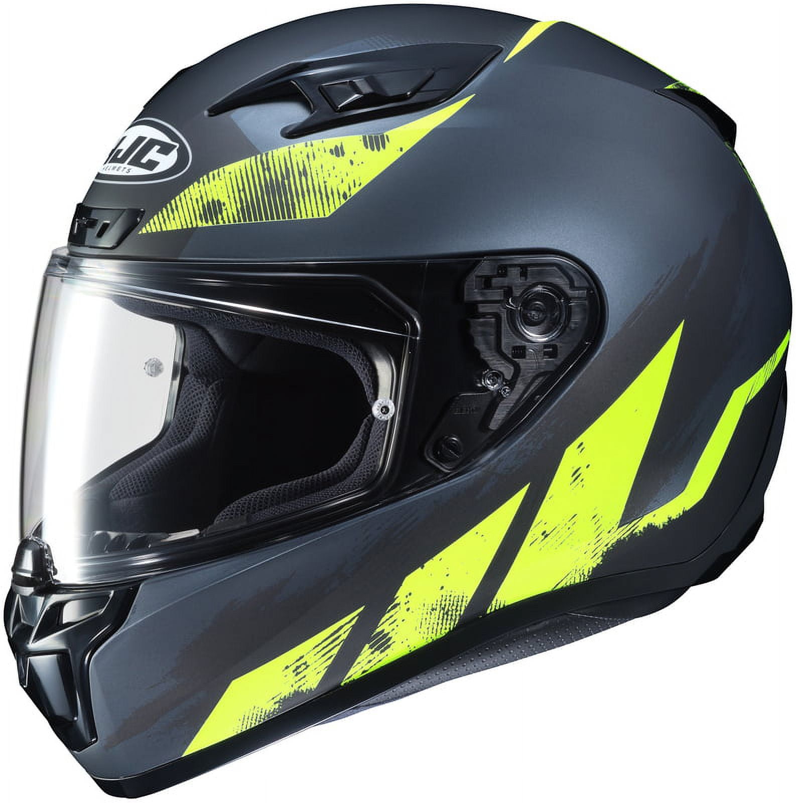 HJC i10 Rank Motorcycle Helmet Black/Hi-Vis XS - Walmart.com