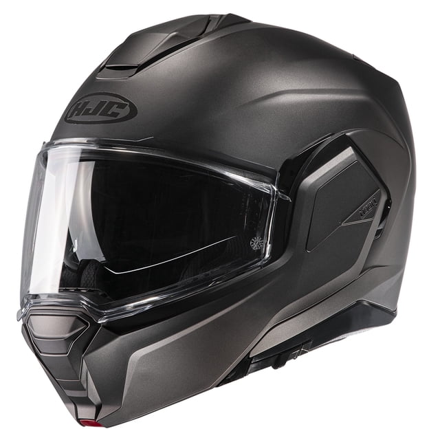HJC i100 Solid Modular Motorcycle Helmet Semi-Flat Titanium MD ...