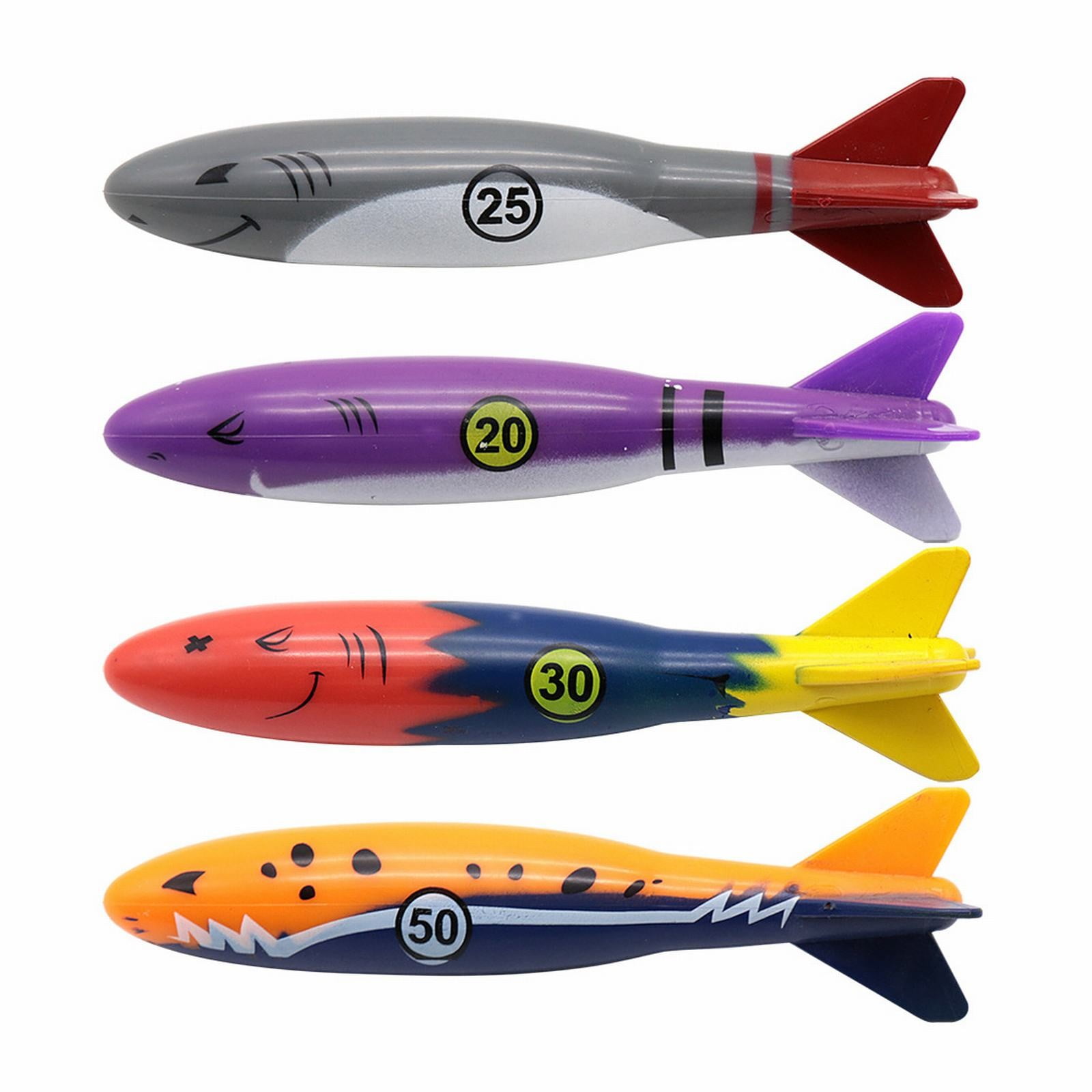 HJJLRH 4 Pack Pool Toys, Shark Underwater Diving Toys, Swimming Toy ...