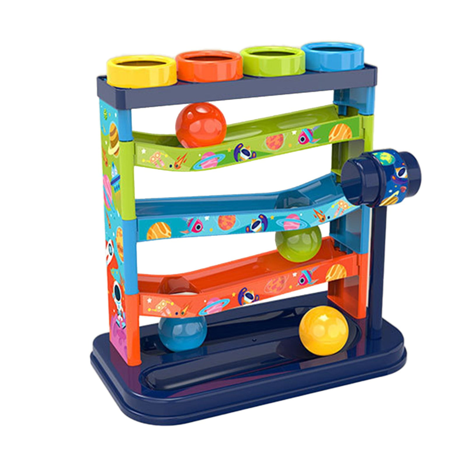 HJJLRH Ball Tower for Toddlers 5 Layer Tower Run with Swirling Ramps ...