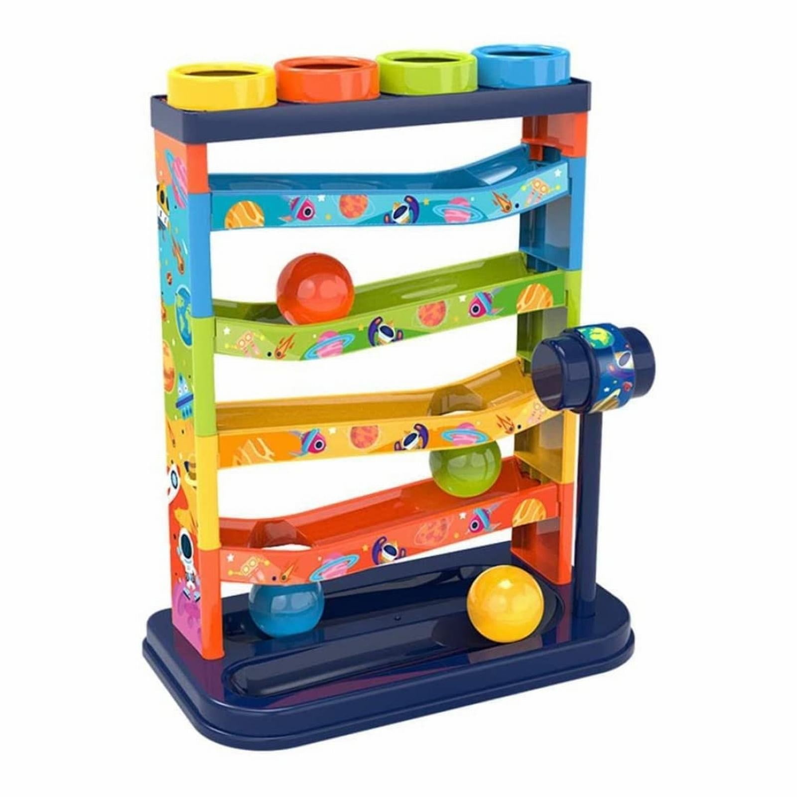 HJJLRH Ball Tower for Toddlers 5 Layer Tower Run with Swirling Ramps ...