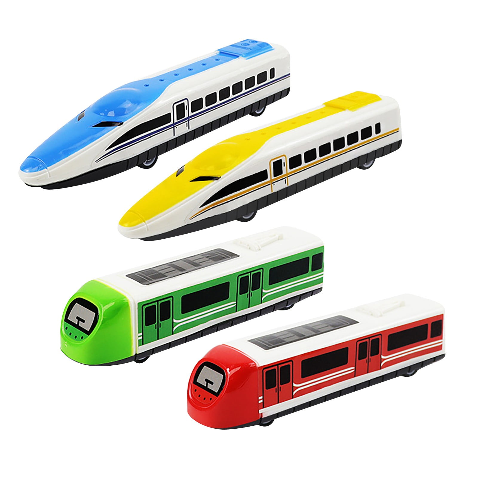 HJJLRH Bullet Train Pull Back Toy High Speed City Train Modern ...